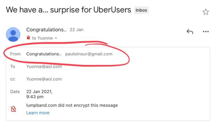 Uber scams arrive in email, how to tell it's a scam – Pickr
