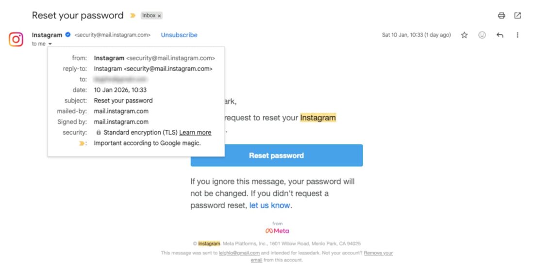 Why scammers are trying to reset your Instagram password – Pickr